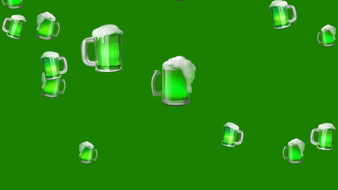 Green Beer Rain Effect Full Screen Transparent 1920x1080 Stream Overlay ...