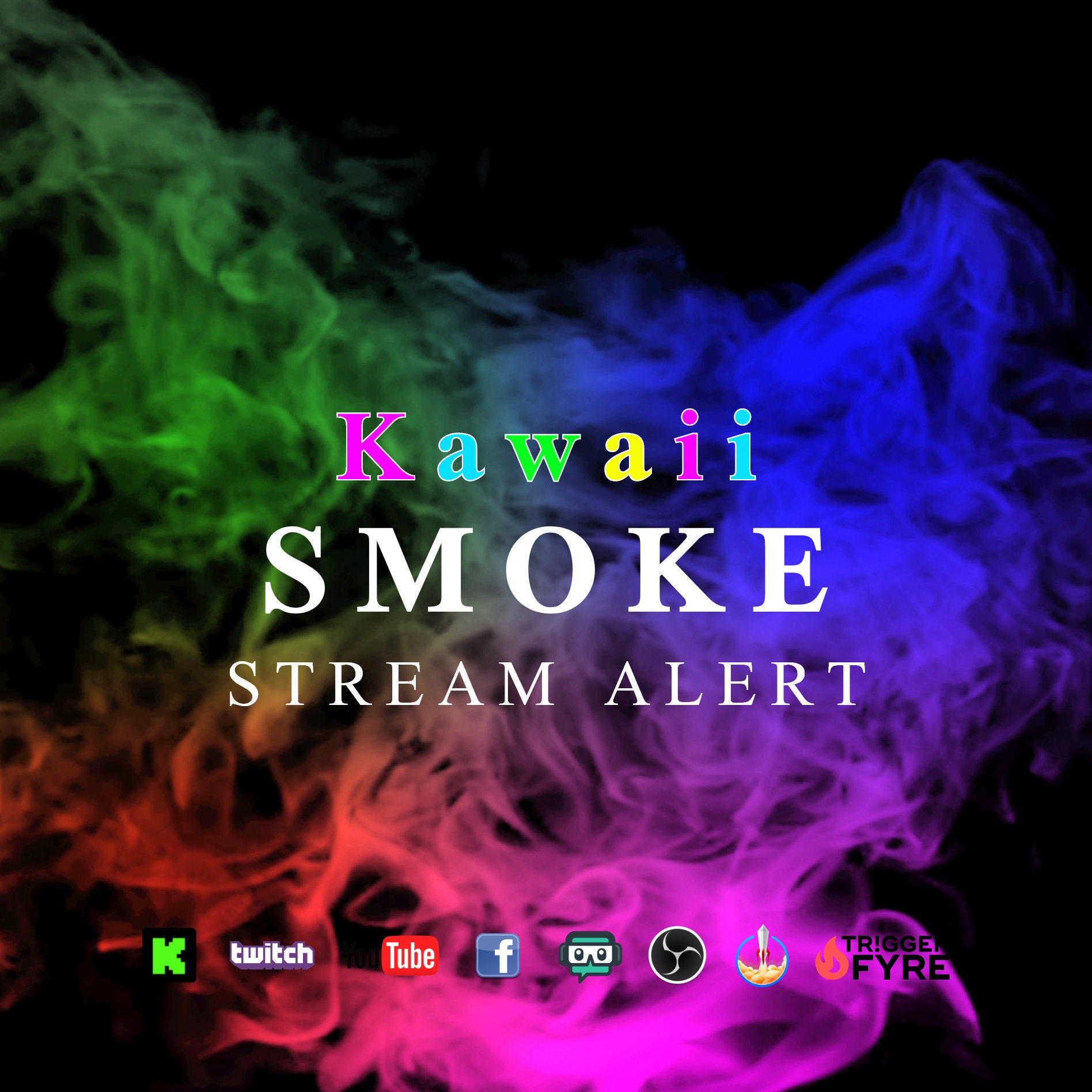 Kawaii Smoke Stream Alert - Full Screen Animated Overlay With ...