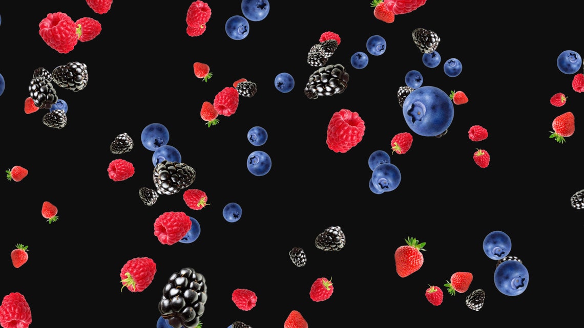Mixed Berries Stream Alert Full Screen Animated Berry Rain Overlay W ...