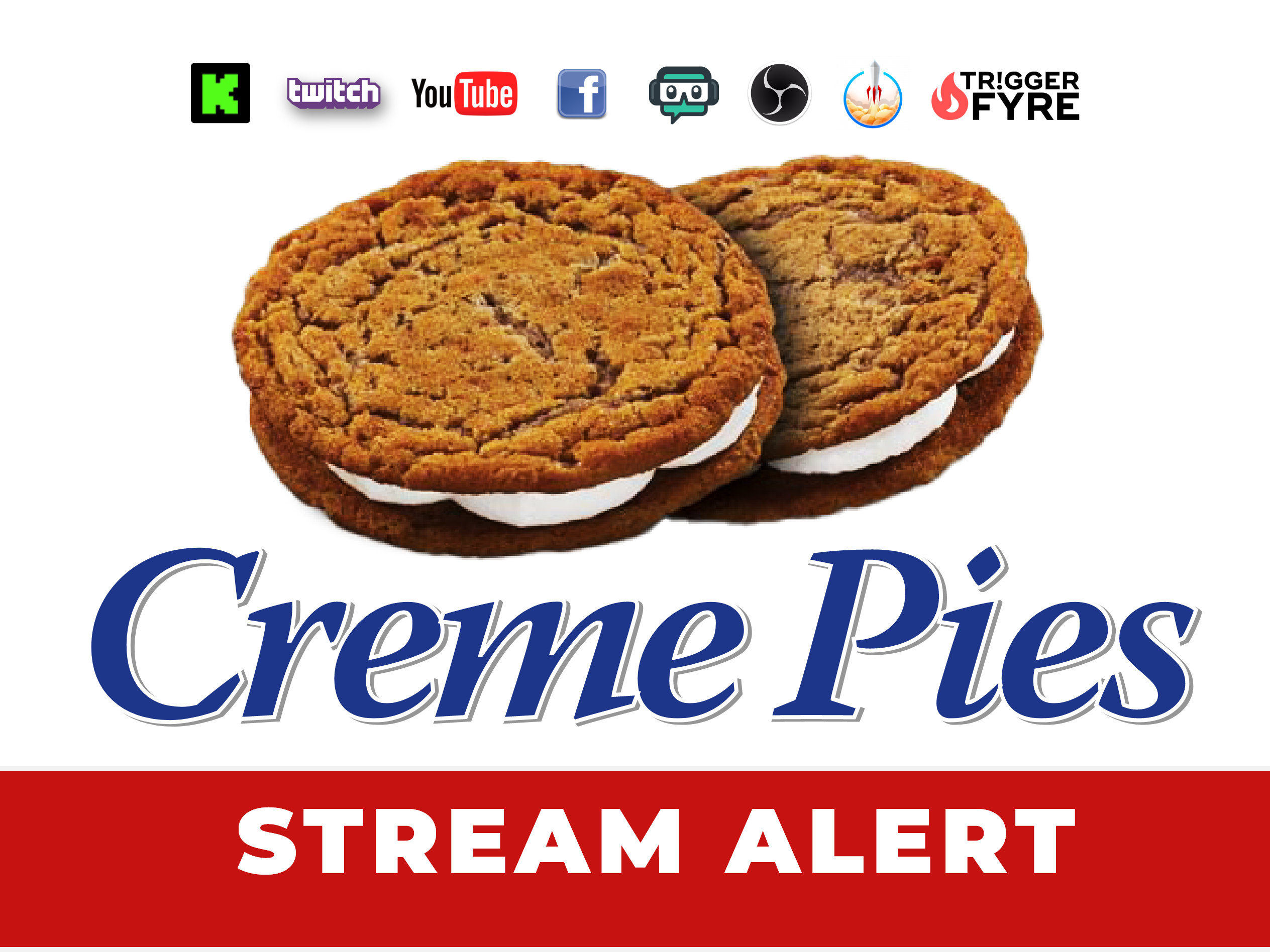 Creme Pies Stream Alert Cream Snack Animation Yummy - Etsy