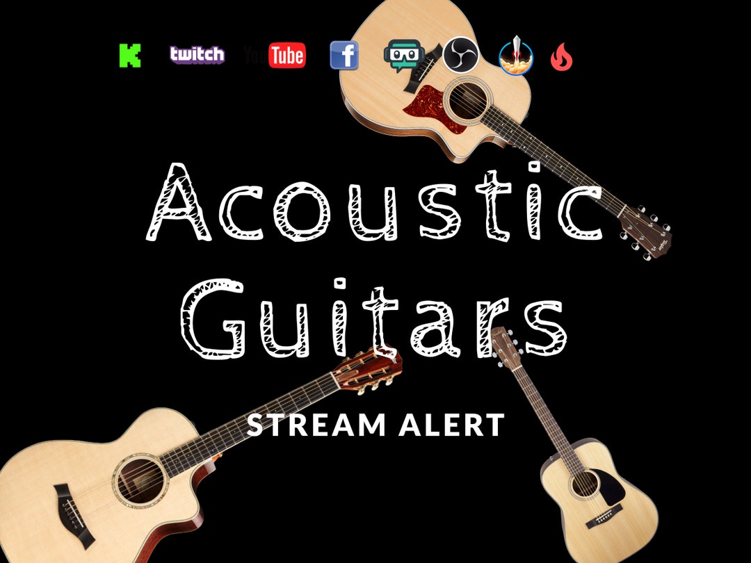 Acoustic Guitars Stream Alert - Full Screen Animated Overlay With ...