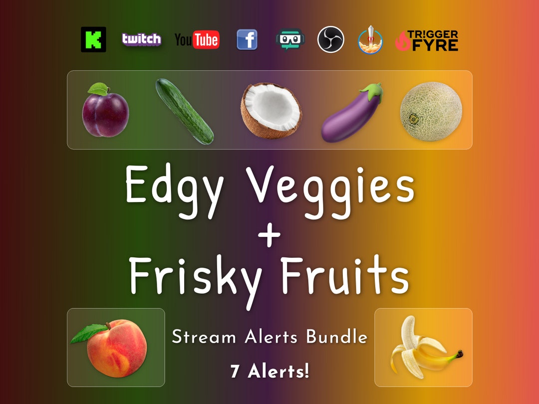 Stream Alert Bundle - Edgy Veggies & Frisky Fruits - 7 Full Screen ...