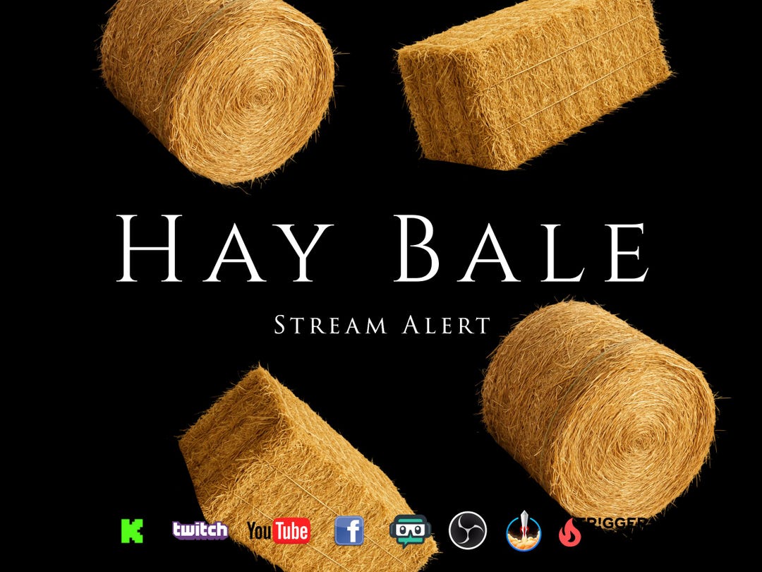 Hay Bale Stream Alert - Full Screen Animated Overlay With Transparent ...