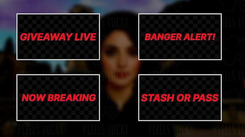 Card Break Stream Alert Bundle - Pack of 4 Animated Text Overlays With ...