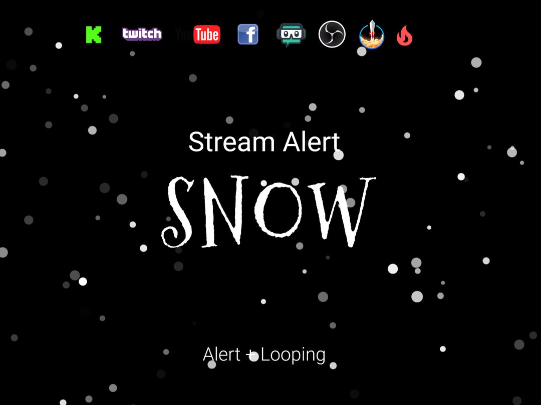 Snow Stream Effect Pack - Looping & 30 Second Animation - Snowing ...
