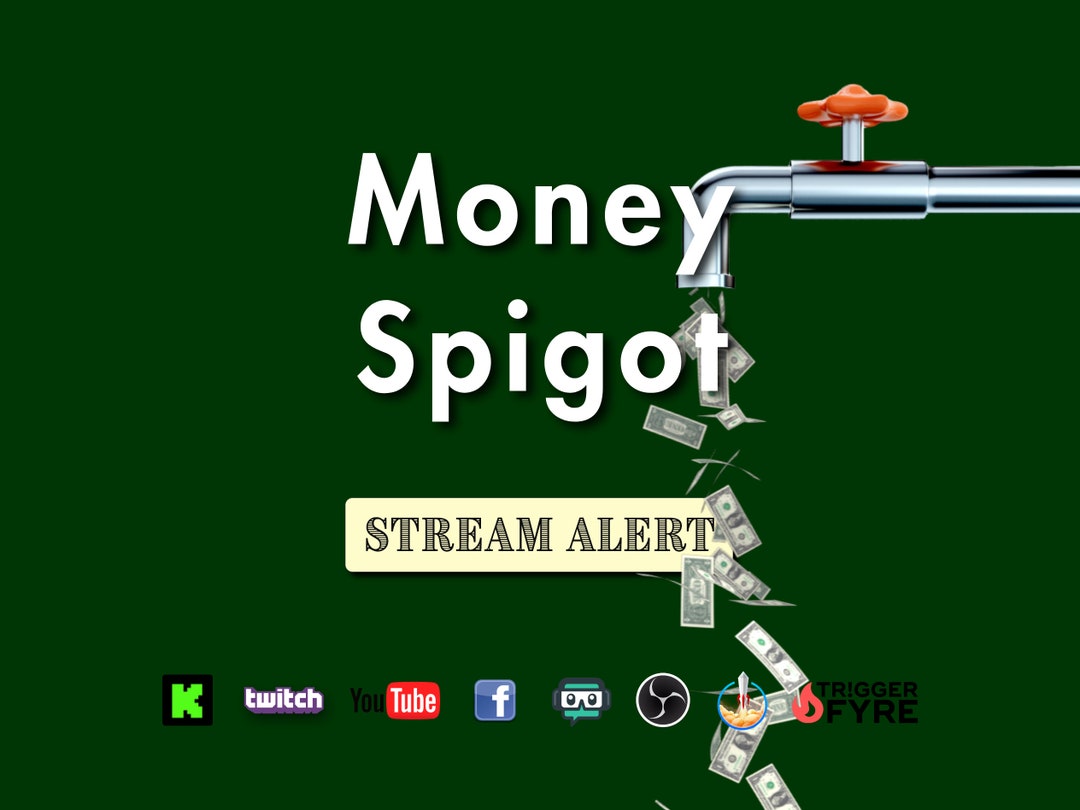 Money Spigot Donation Alert Animated Stream Effect for Tips & Donos ...