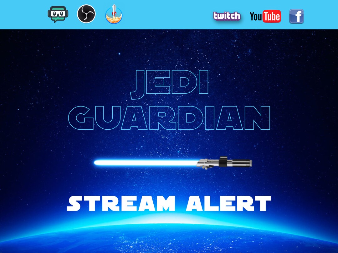 Jedi Guardian Stream Alert - Galactic Sword Rain Full Screen Animated ...