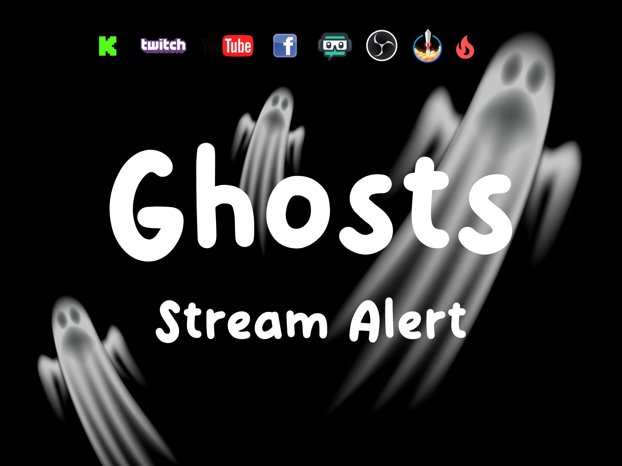 Ghosts Stream Alert - Spooky Animated Halloween Overlay W/ Transparent ...