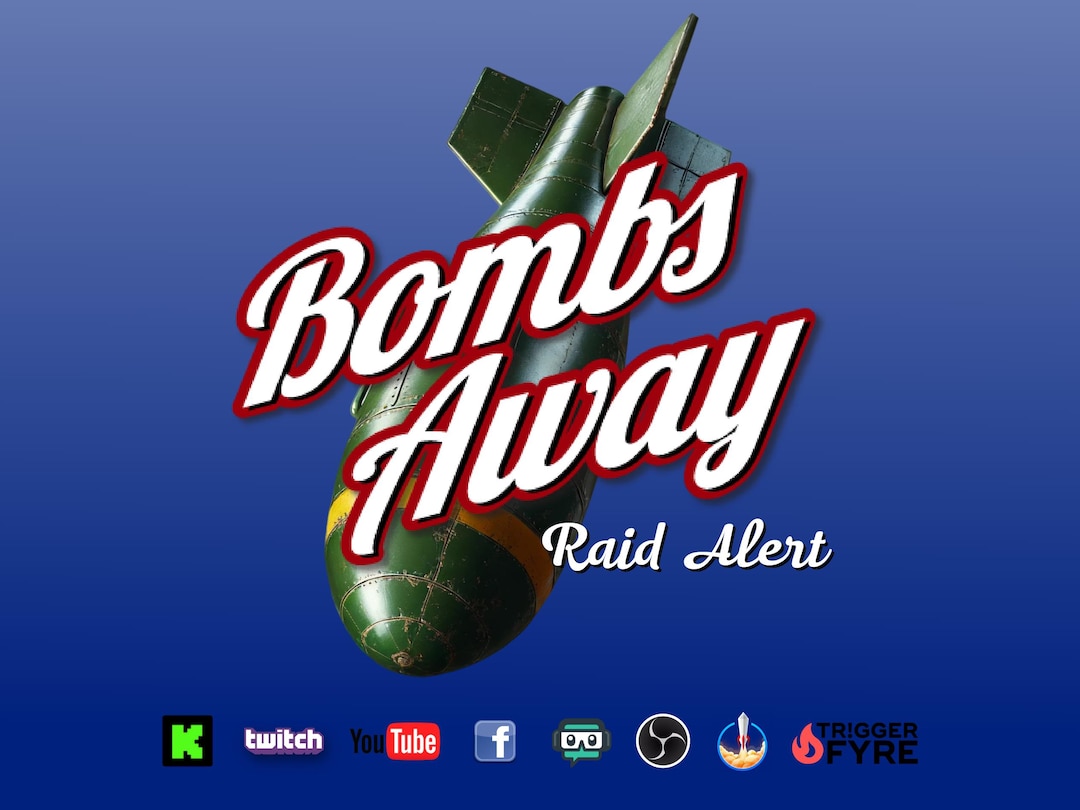 Bombs Away Raid Alert - Full Screen Stream Effect - 1920x1080 Animated ...