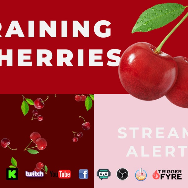 Pink Bit Rain Alert Full Screen Cheer Effect for Twitch 1920x1080 ...