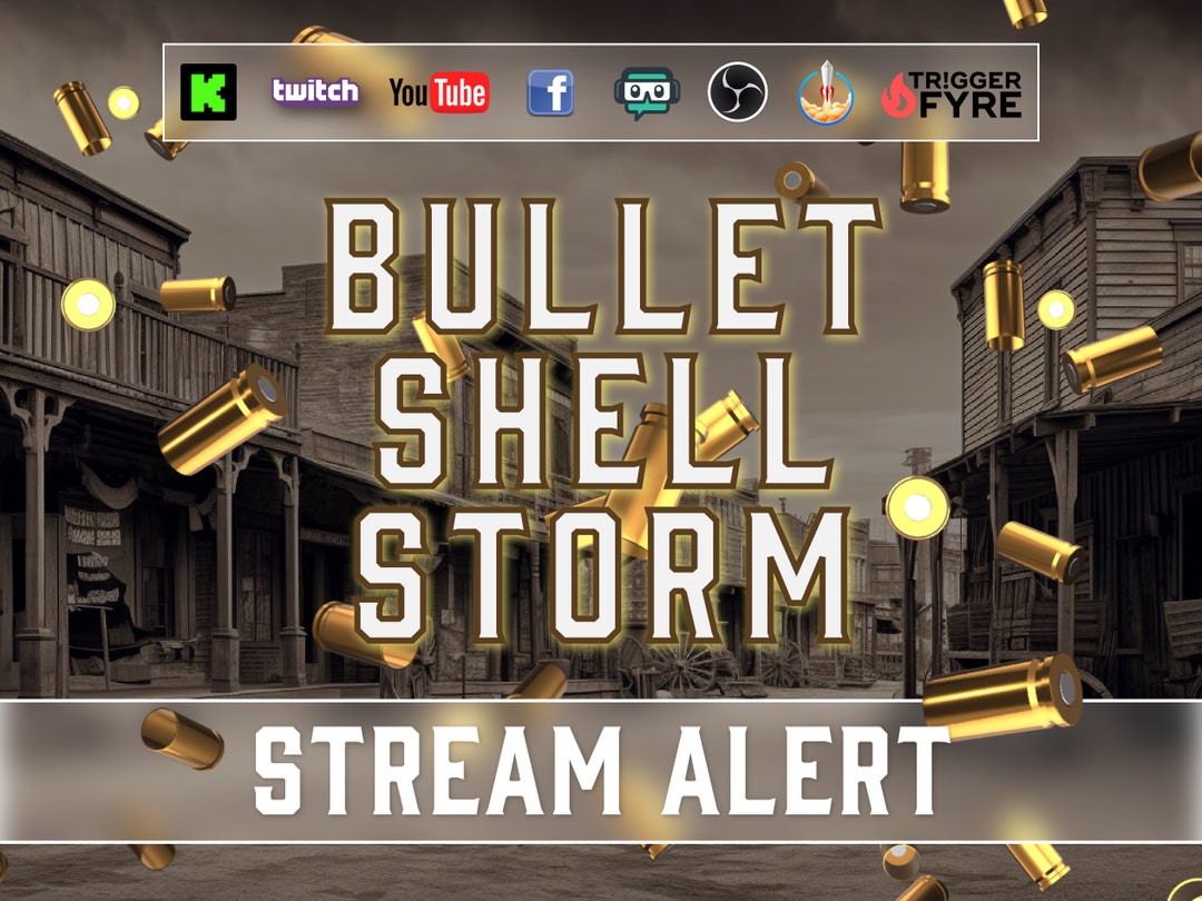 Bullet Shell Drop Stream Alert - Full Screen Animated Ammo Overlay With ...