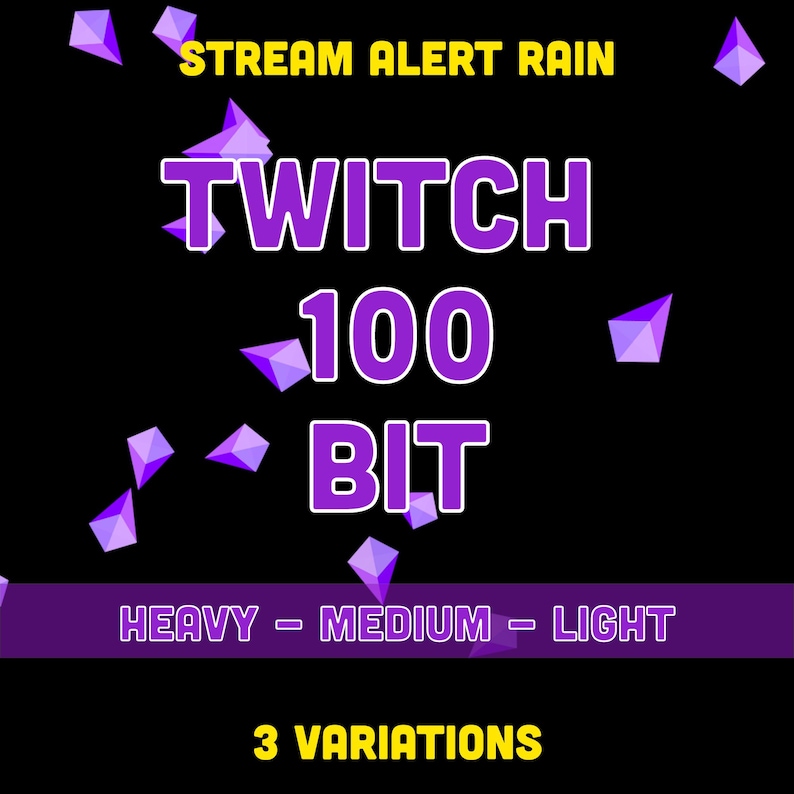 Cheer Alert Bundle - 16 Fun Twitch Stream Effects - Animated Raining ...