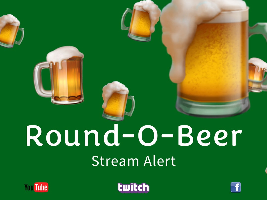 Beer Stream Alert Raining Brews Animated Overlay With - Etsy