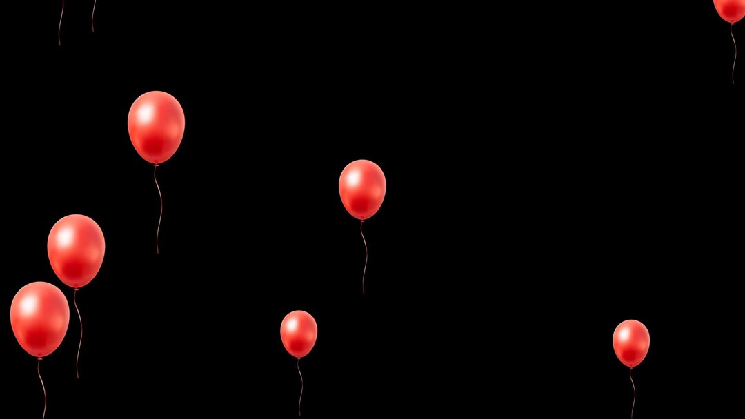 Red Balloons Stream Alert Animated Full Screen Overlay With Transparent ...