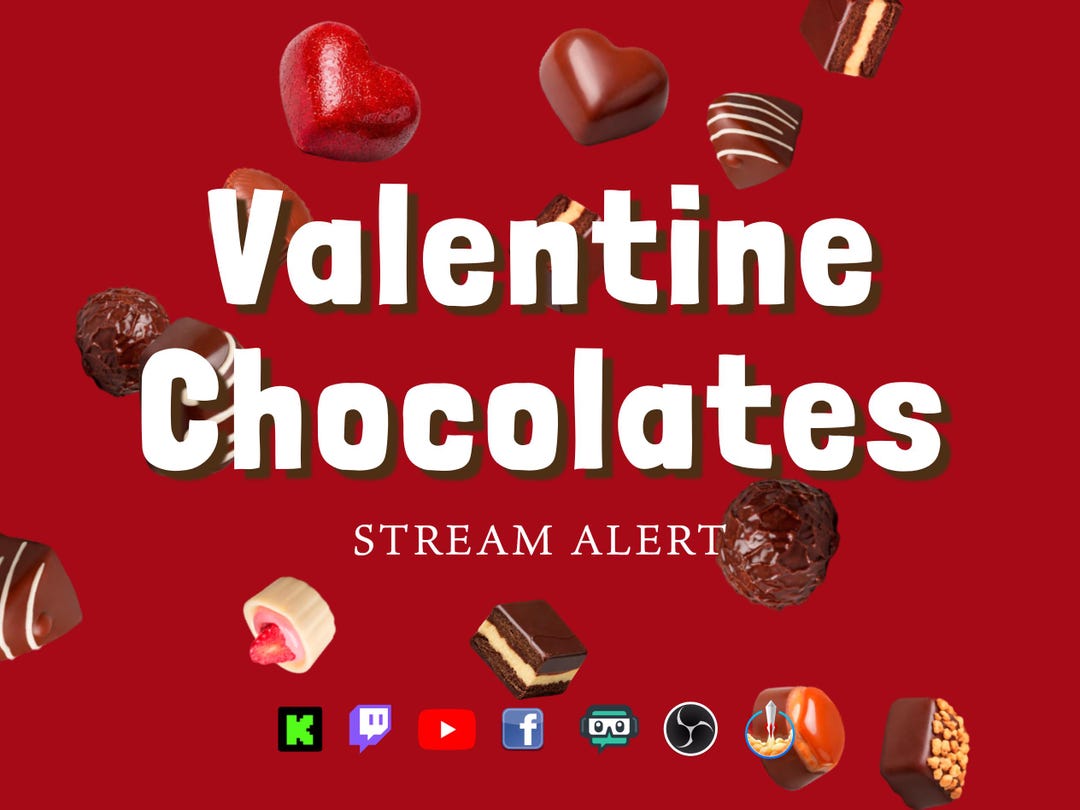 Valentine Chocolates Stream Alert - Full Screen Candy Shower - Animated ...