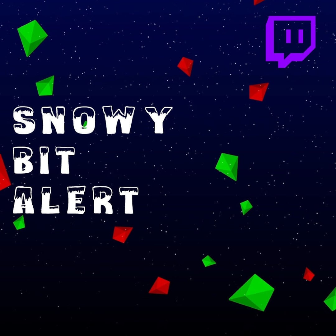 Twitch Cheer Alert With Snow - Red & Green Raining Holiday Bits With ...