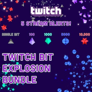 Twitch Cheer Alerts Bundle - 5 Bit Explosions! - Full Screen Animated ...