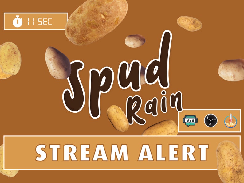 Spud Rain Alert Potato Drop Stream Effect Full Screen Raining Potatoes ...