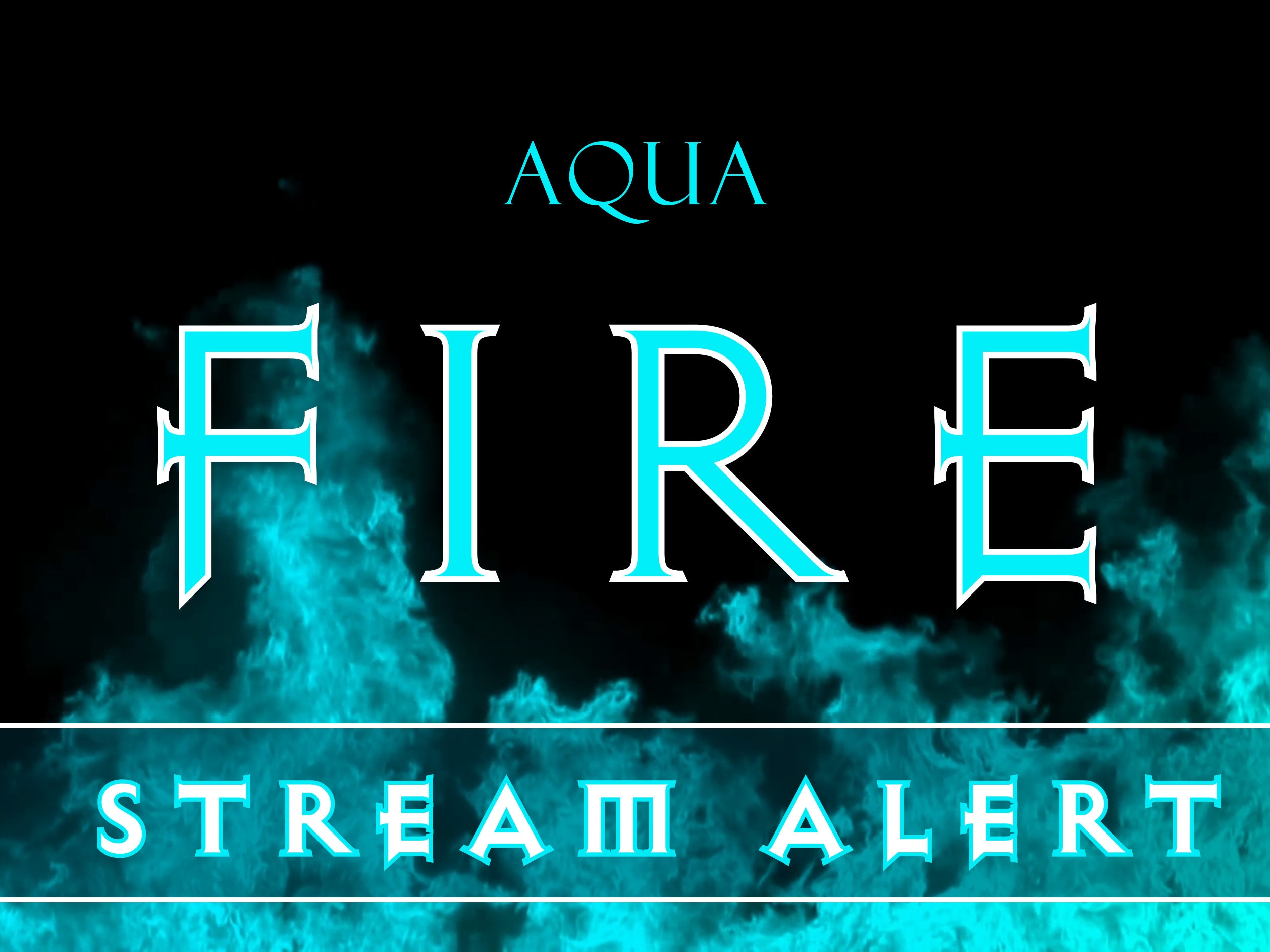 Aqua Fire Stream Alert - Full Screen Effect W/ Transparent Background ...
