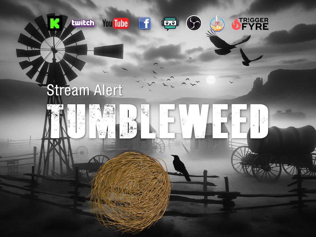 Tumbleweed Stream Alert - Full Screen Animated Overlay - Transparent ...