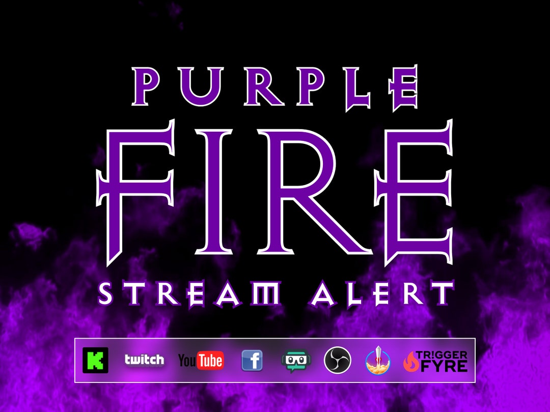 Purple Fire Stream Alert - Realistic Flames Effect - Full Screen ...