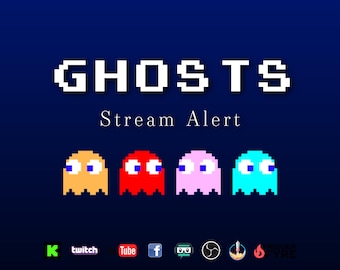 Ghosts Stream Alert - Retro Full Screen Animated Overlay With ...