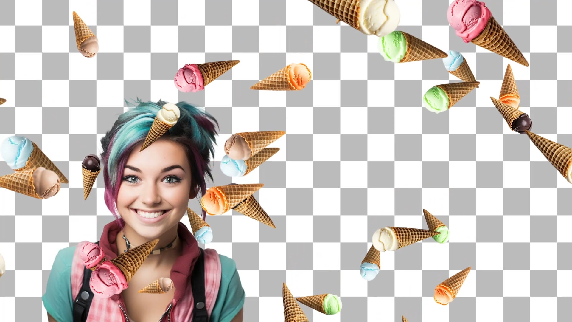 Ice Cream Stream Alert - Raining Dessert Animation - Animated Overlay W ...