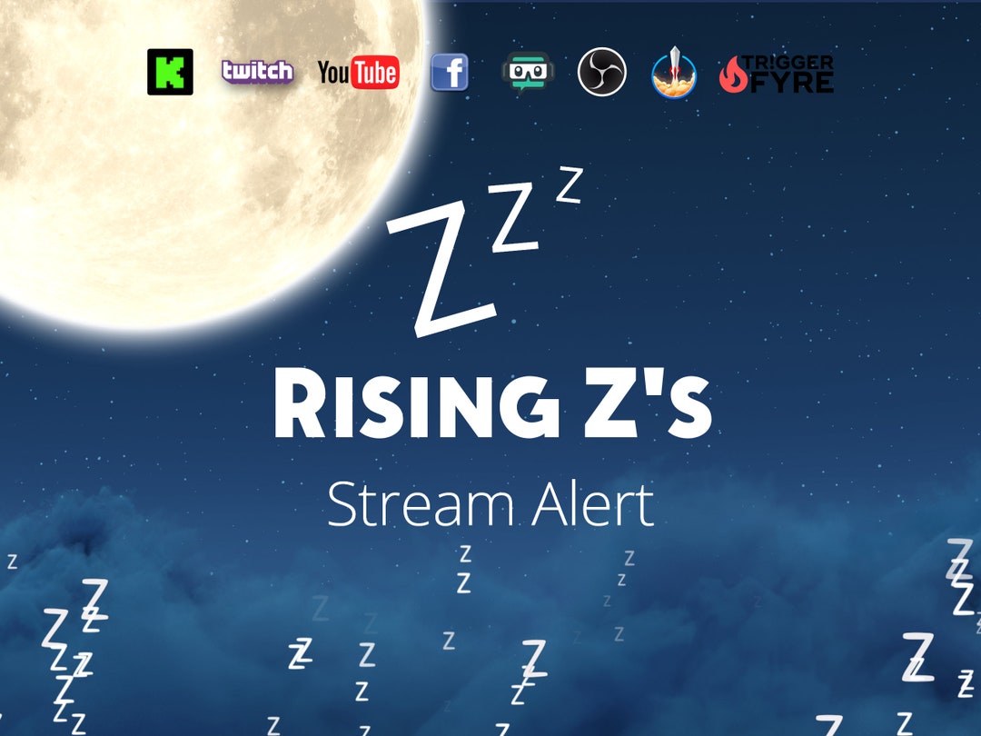 Rising Z's Stream Alert Sleepy Streamer Effect Full Screen Animated ...