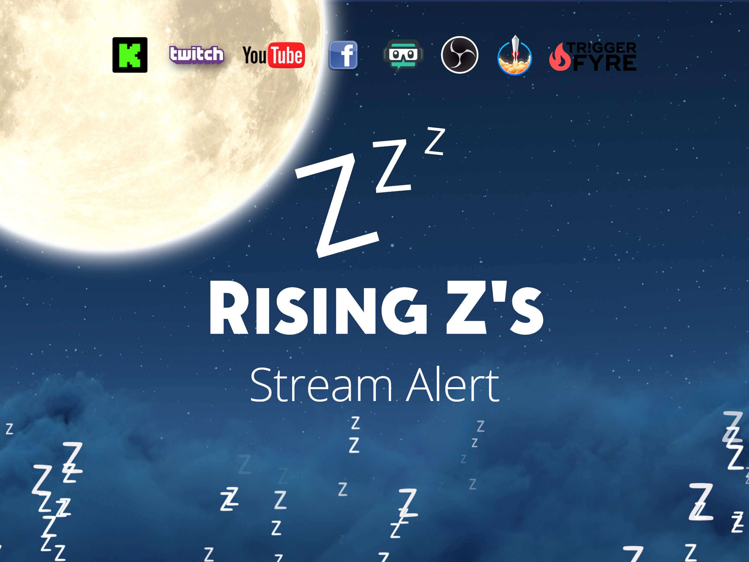 Rising Z's Stream Alert Sleepy Streamer Effect Full Screen Animated ...