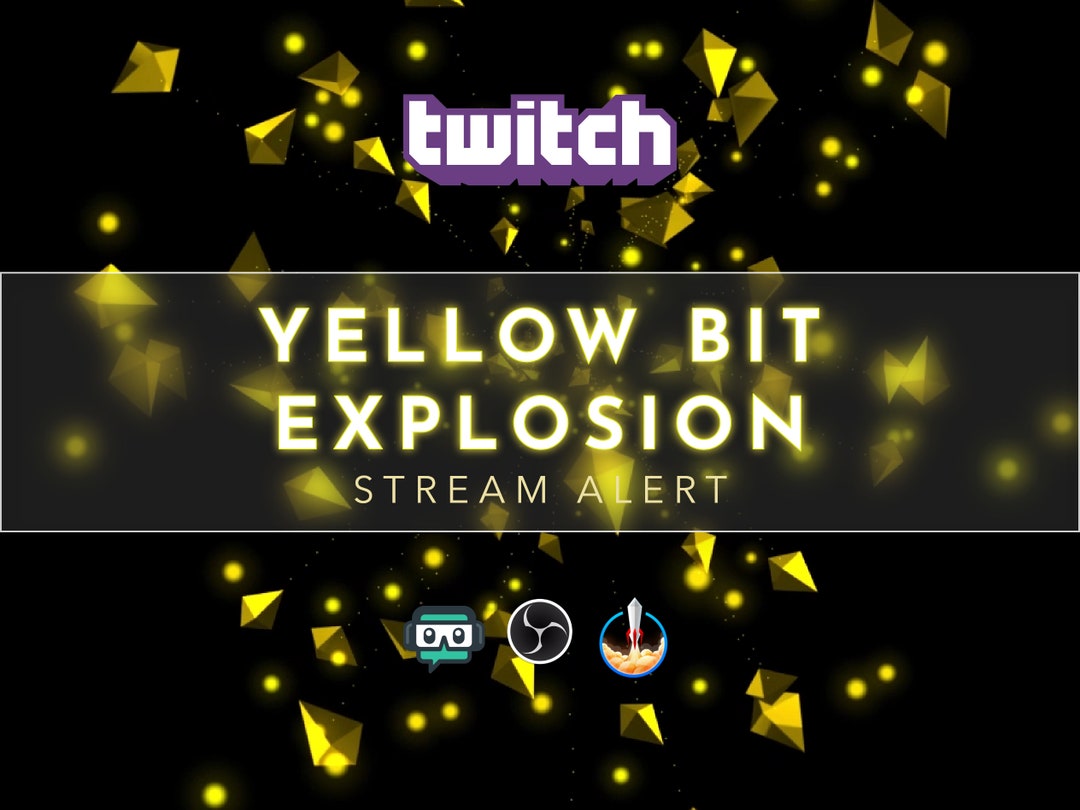 Yellow Bit Explosion Stream Alert - Twitch Cheer Animation - Full ...