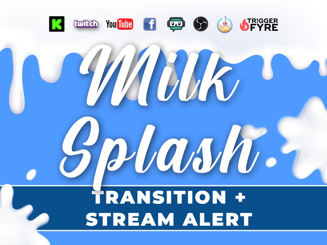 Milk Splash - Scene Transition Stinger & Stream Alert - Optional Sound ...
