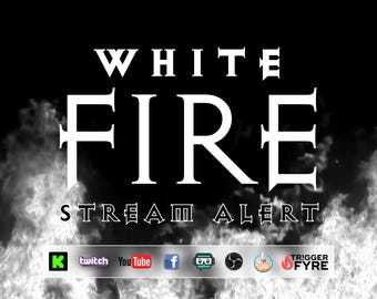 White Fire Stream Alert - Realistic Flames Effect - Full Screen ...