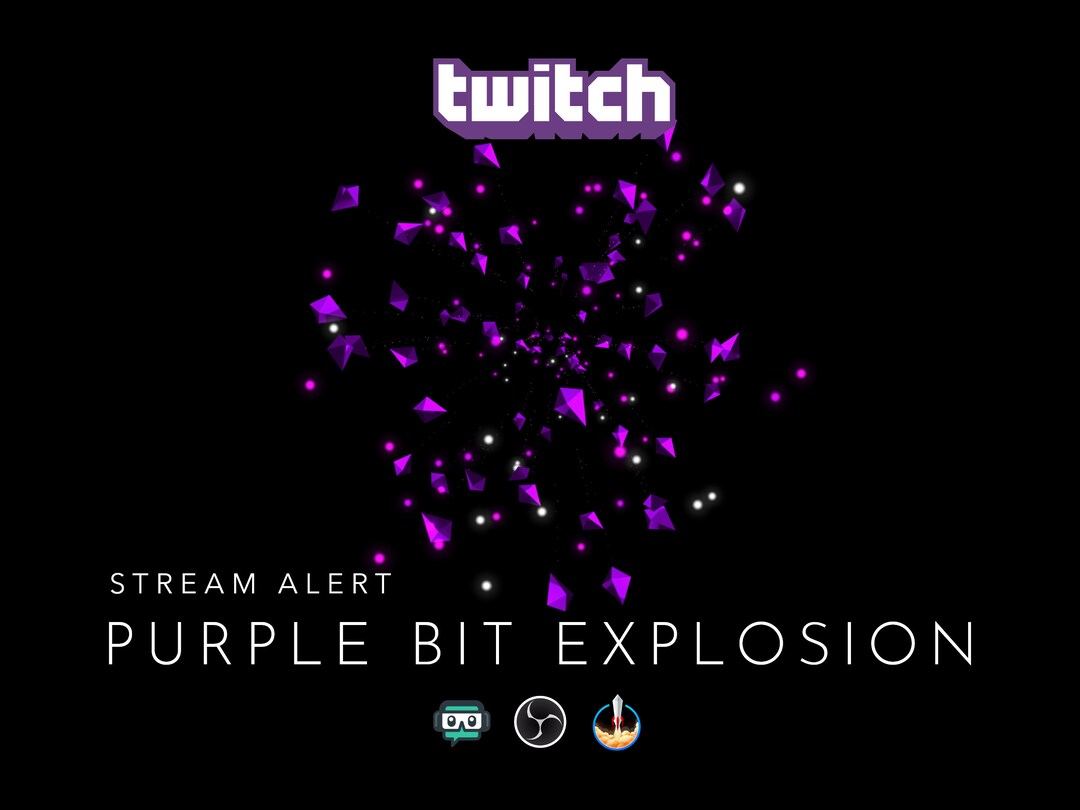 Purple Bit Explosion Stream Alert Twitch Cheer Animation - Etsy