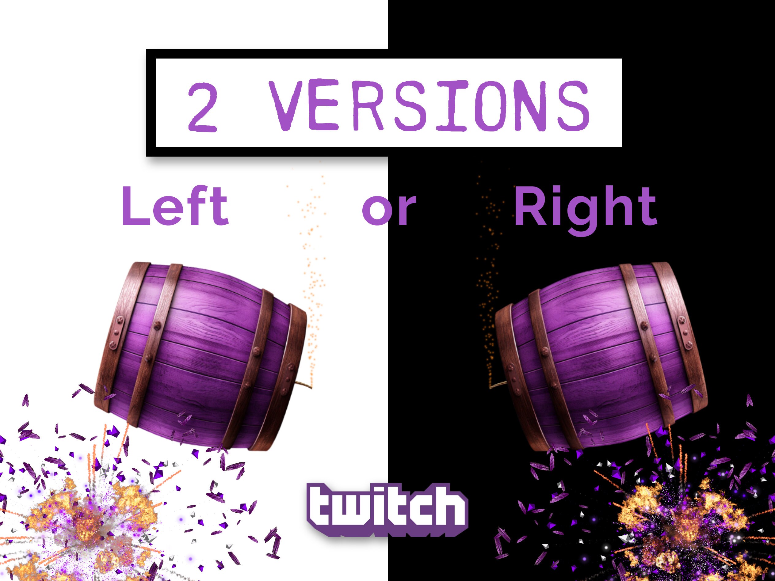 Bits Barrel Bomb Twitch Cheer Alert - Full Screen Stream Animation W ...