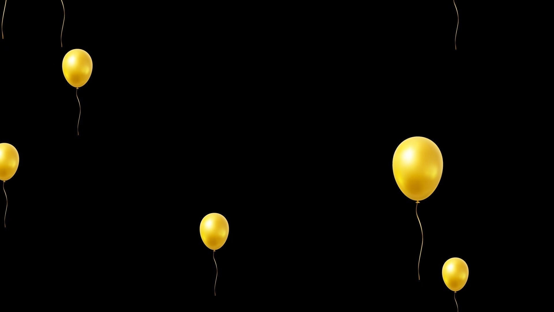 Yellow Balloons Alert - Birthday Stream - Transparent Animated Overlay ...