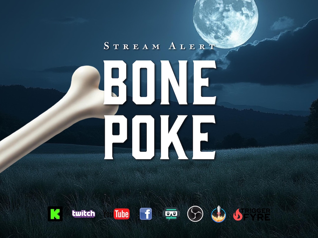 Bone Poke Stream Alert - Full Screen Animated Overlay - Transparent ...