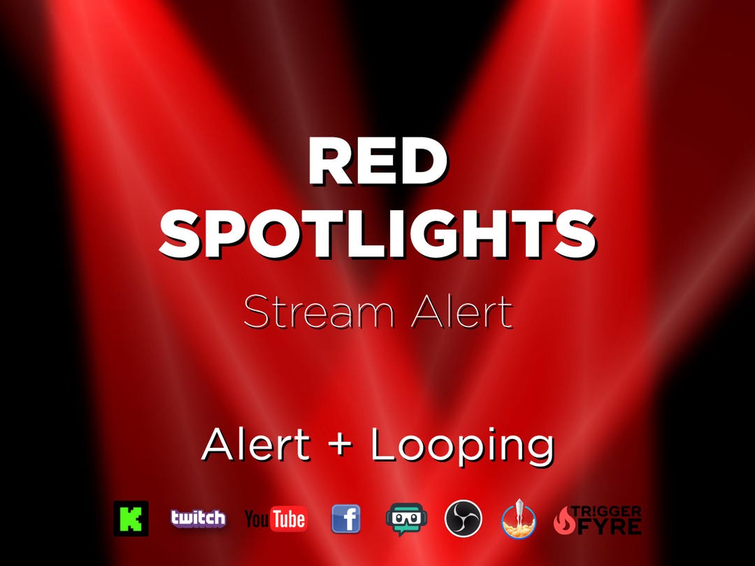 Red Spotlights Stream Effects - Loop & Alert - 2 Full Screen Animated ...