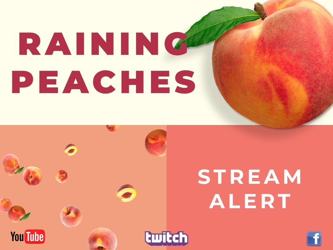 Raining Peaches Stream Alert Pack 2 Animated (Download Now) - Etsy