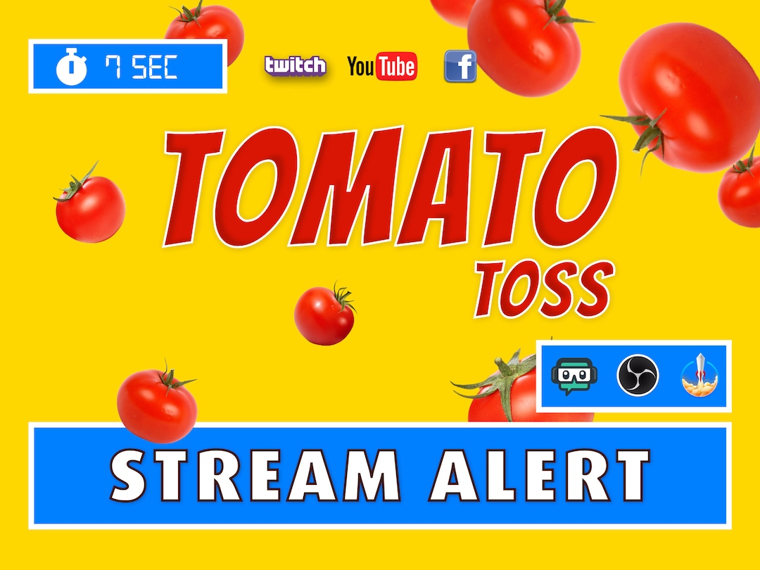 Tomato Toss Alert - Full Screen Flying Tomatoes With Transparent ...