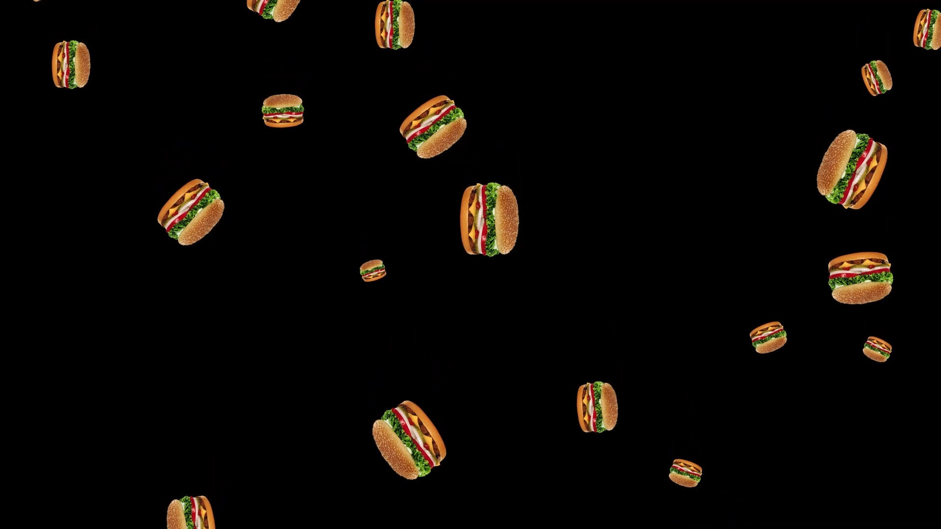 Burger Drop Stream Alert Animated Full Screen Overlay Raining ...