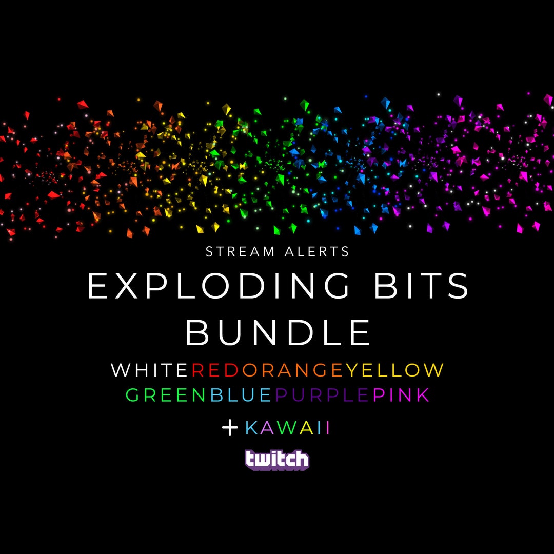 Exploding Bits Stream Alerts Bundle - 9 Twitch Cheer Animations - Full ...