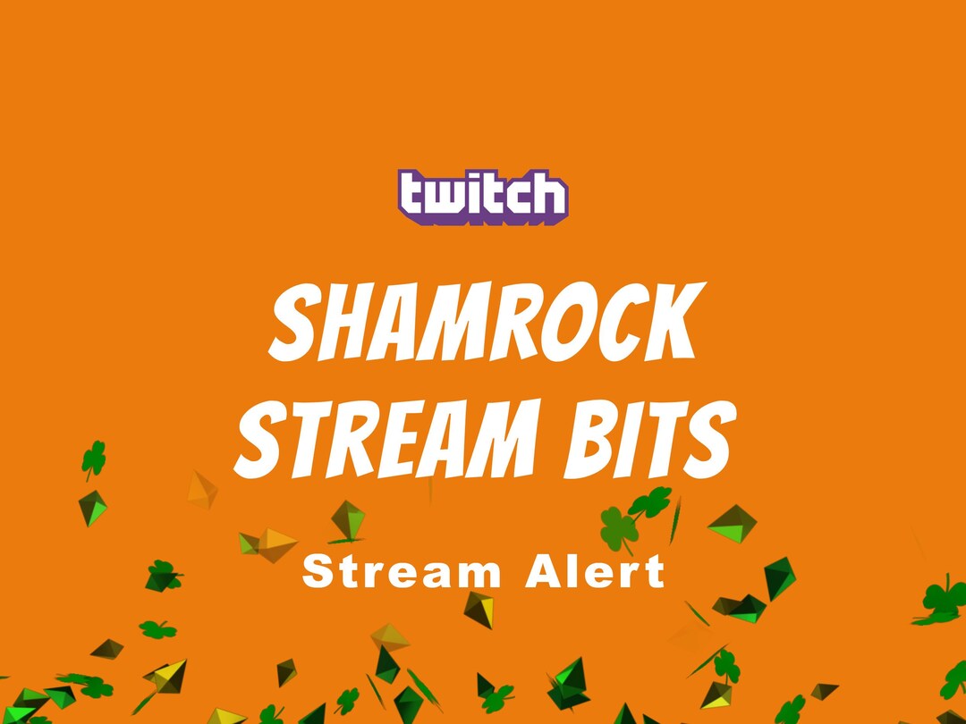 Lucky Cheer Twitch Stream Alert Floating Clovers & Gold Bits Full ...