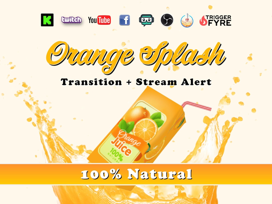 Orange Splash - Scene Transition Stinger & Stream Alert - With Sound ...