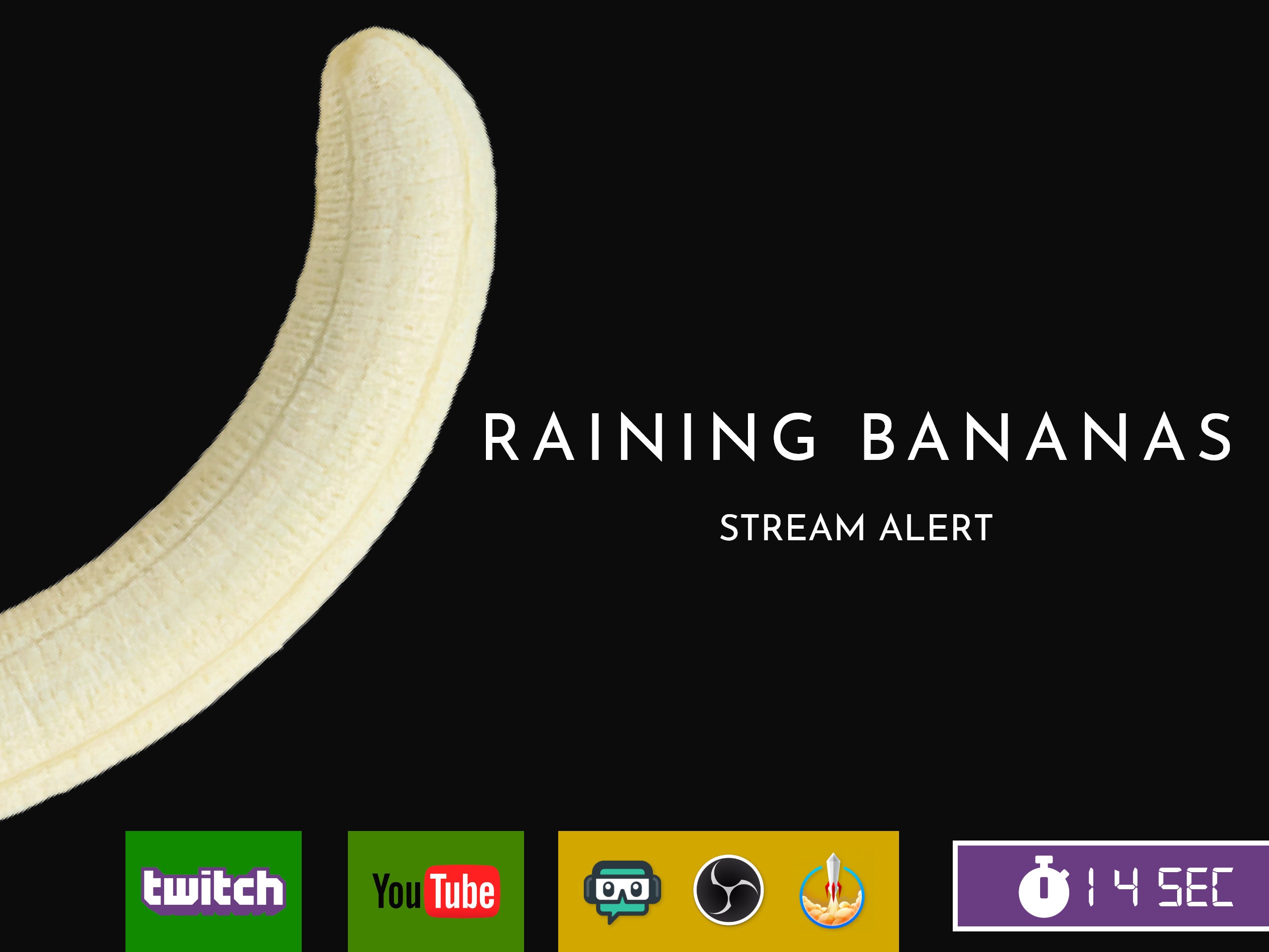 Raining Bananas Stream Overlay Animated Alert Banana Drop Full Screen ... Raining Bananas Stream Overlay Animated Alert Banana Drop Full Screen ...