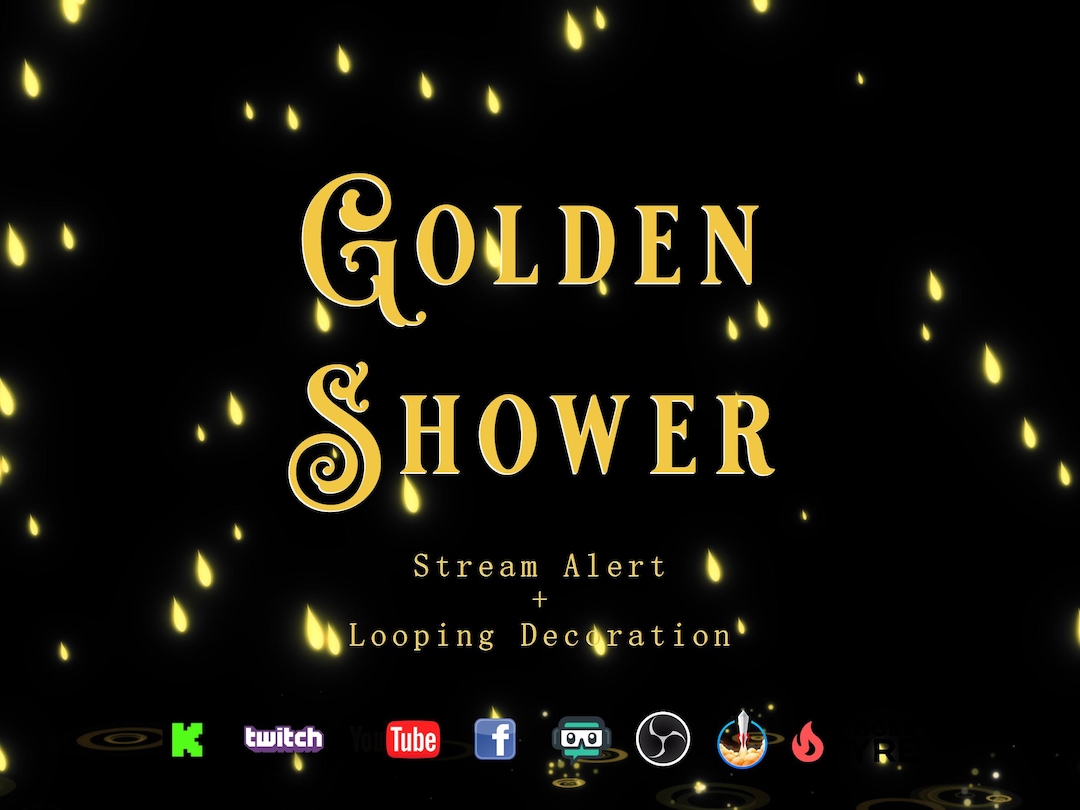 Golden Shower Stream Effect Pack - Alert & Looping Decoration - 2 Full ...
