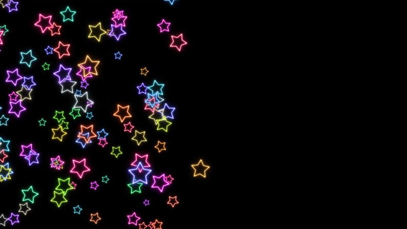Neon Starburst Stream Alert - Full Screen Rainbow Animated Overlay With ...