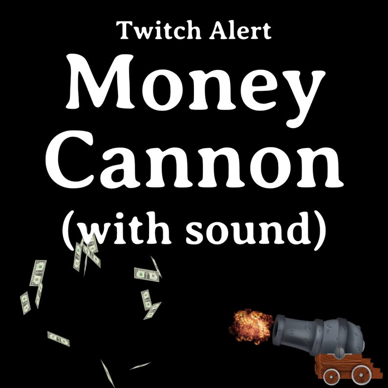 Donation Alert W/ Sound Money Cannon Animated Overlay W/ Transparent ...