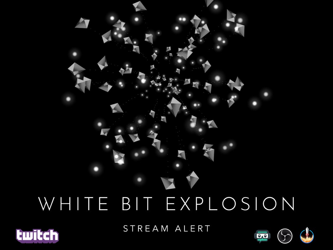 White Bit Explosion Stream Alert - Twitch Cheer Animation - Full Screen ...