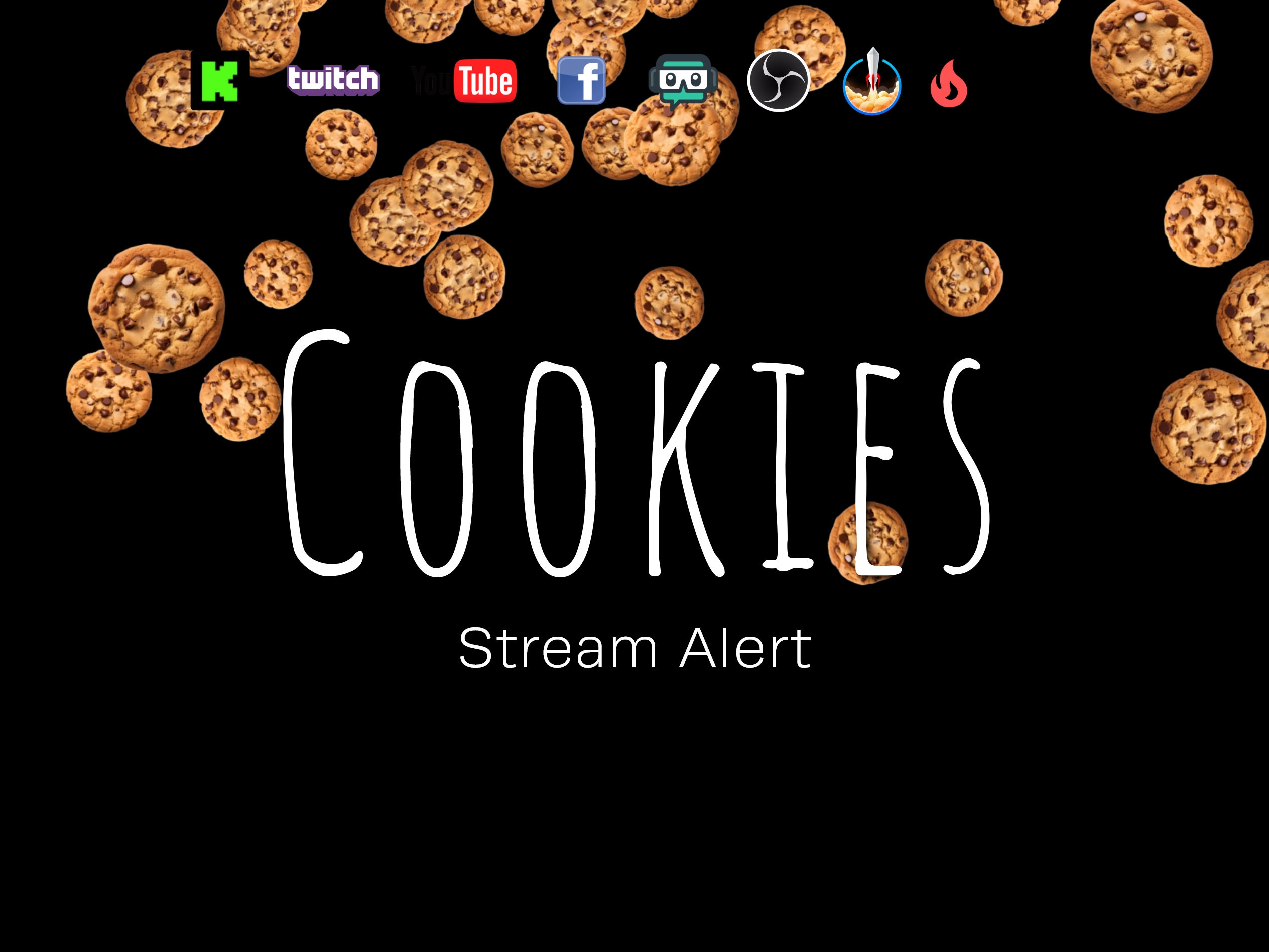 Cookies Stream Alert Full Screen Animated Overlay With Transparent ...
