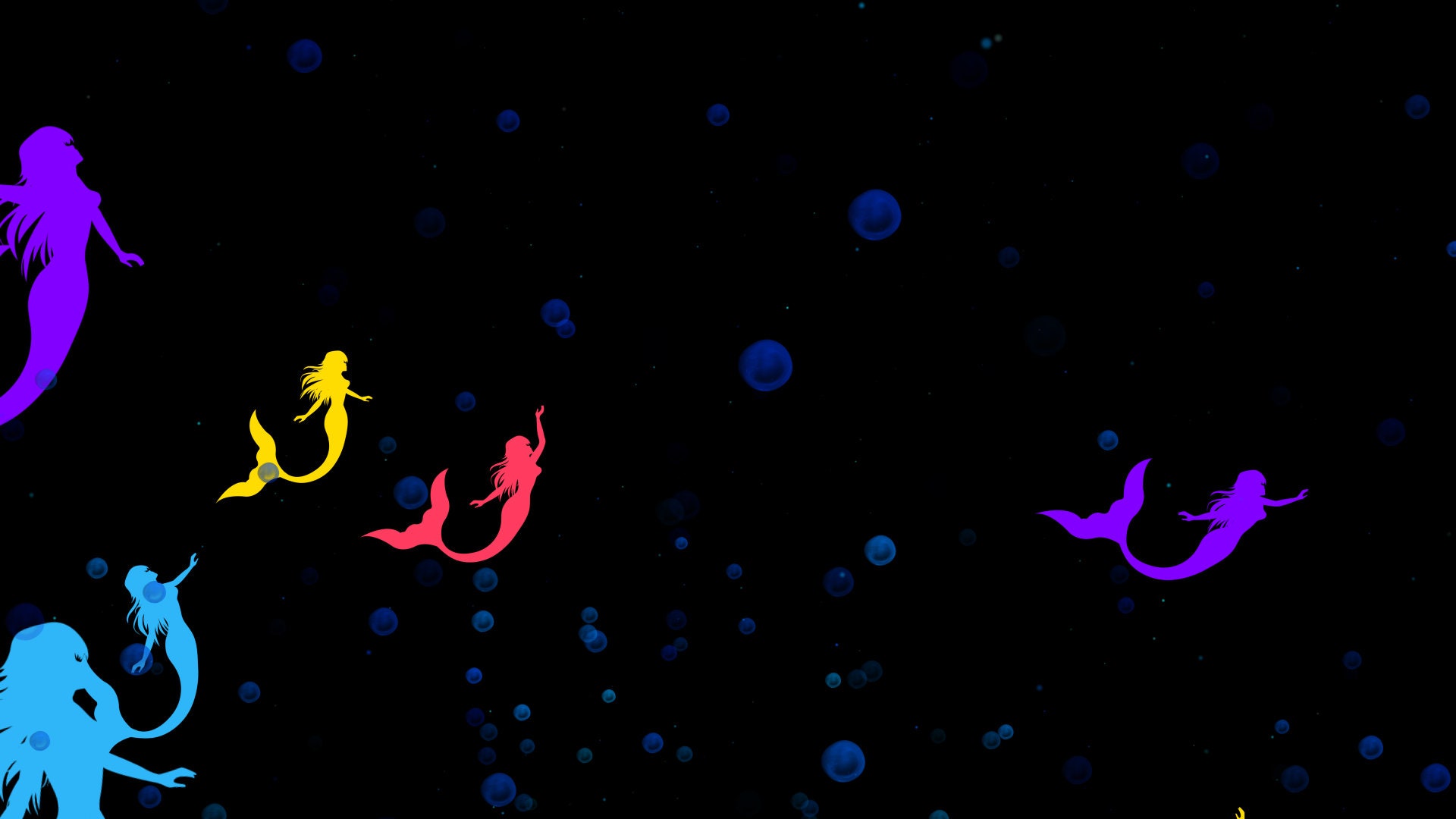 Mermaid Raid Stream Alert - Colorful Mermaids & Bubbles Effect - Full ...